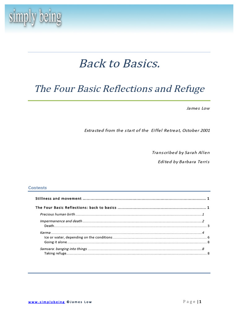 Extract Back To Basics | PDF | Experience | Karma