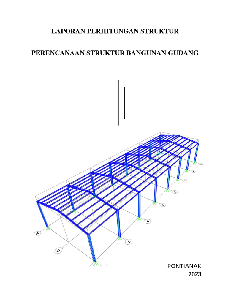 Laporan Perhitungan Struktur Gudang 20x40 m | PDF | Sains & Matematika ...