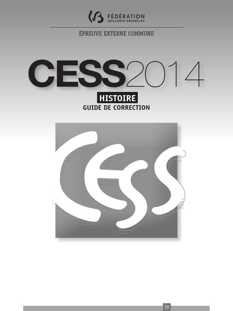 CESS 2014 History Correction Guide | PDF