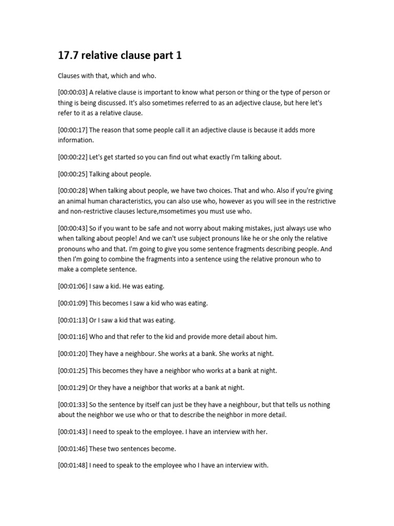 17 7-Transcript | PDF | English Language | Linguistic Typology