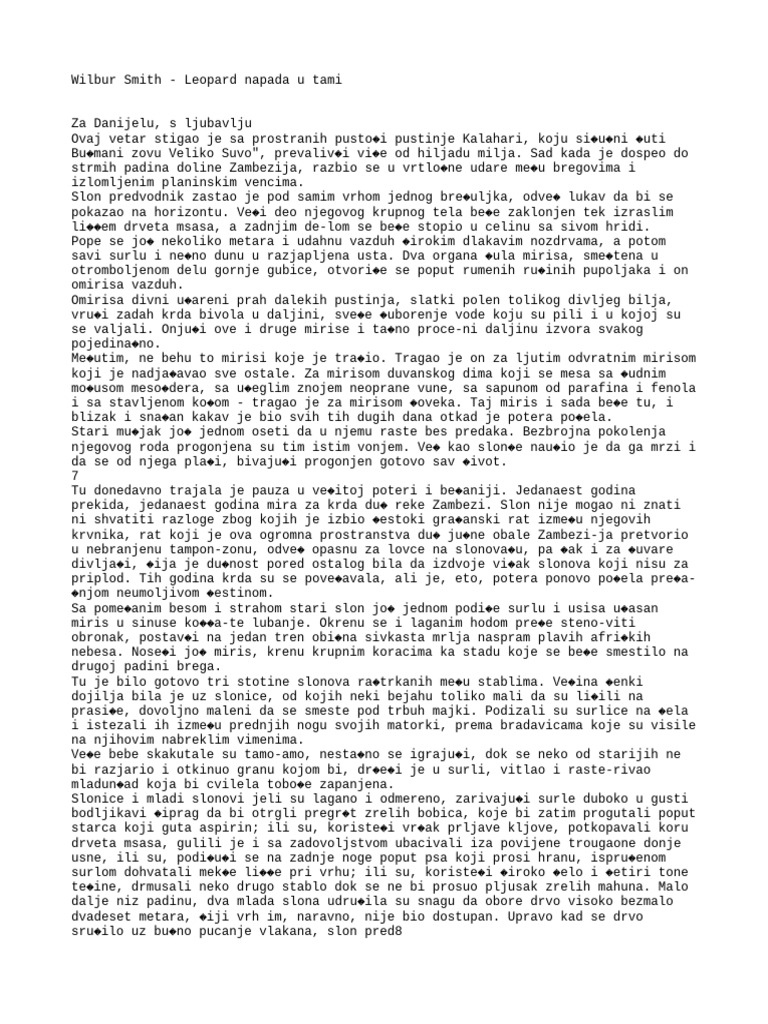 Wilbur Smith - Leopard Napada U Tami | PDF
