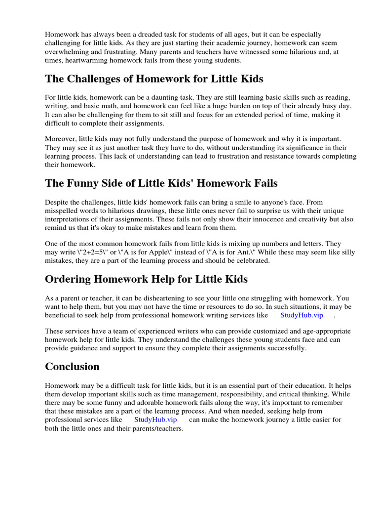 Little Kid Homework Fails | PDF | Homework | Journalism