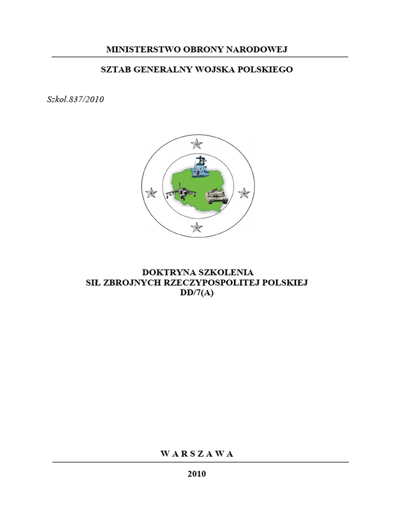DD 7 (A) Doktryna Szkolenia SZ RP | PDF