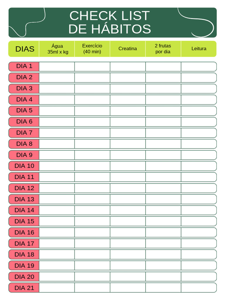 Check List de Rotina | PDF