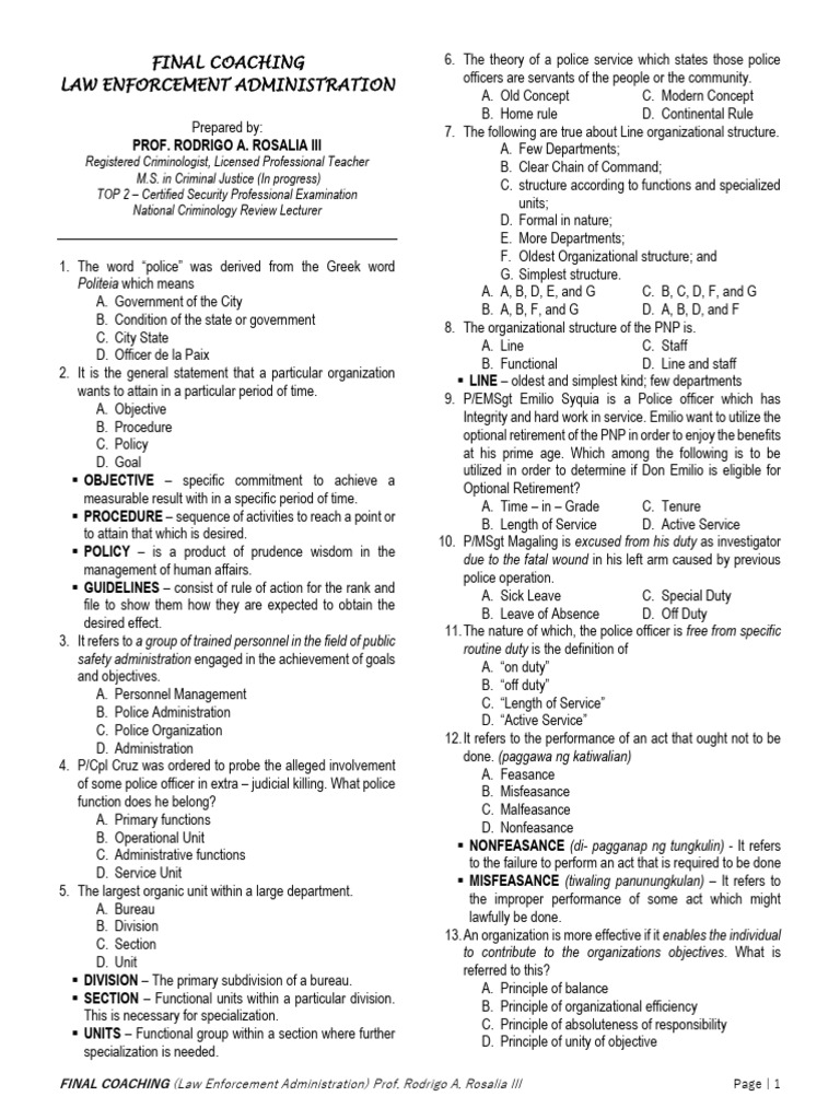 Law Enforcement Exam Prep | PDF | Police | Brigadier General