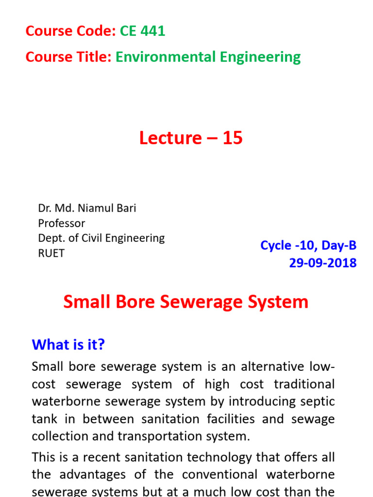 Small Bore Sewerage Explained | PDF | Sewage Treatment | Sanitary Sewer