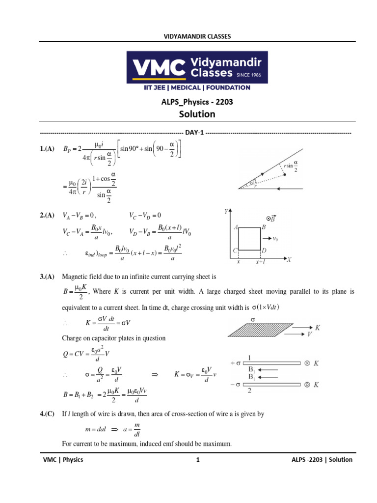 Advanced Physics Problems Solutions | PDF | Force | Magnetic Field
