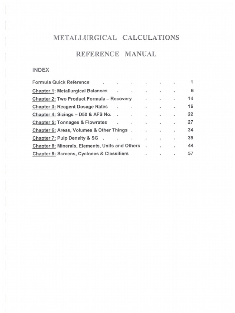 Metallurgical Calculations | PDF