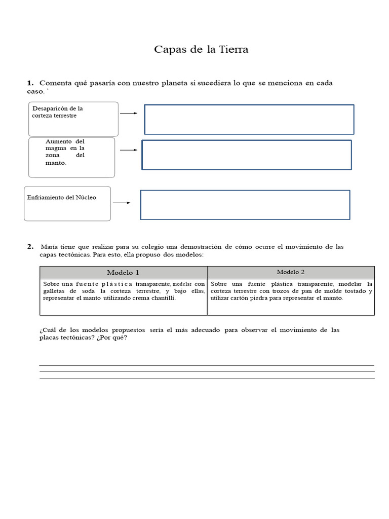 Capas y Fenómenos de la Tierra | PDF | Tsunami | Temblores