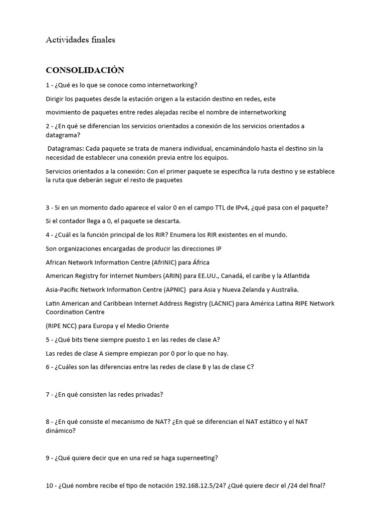 Actividades Finales Tema 7 | PDF | Yo Pv6 | Protocolos de internet