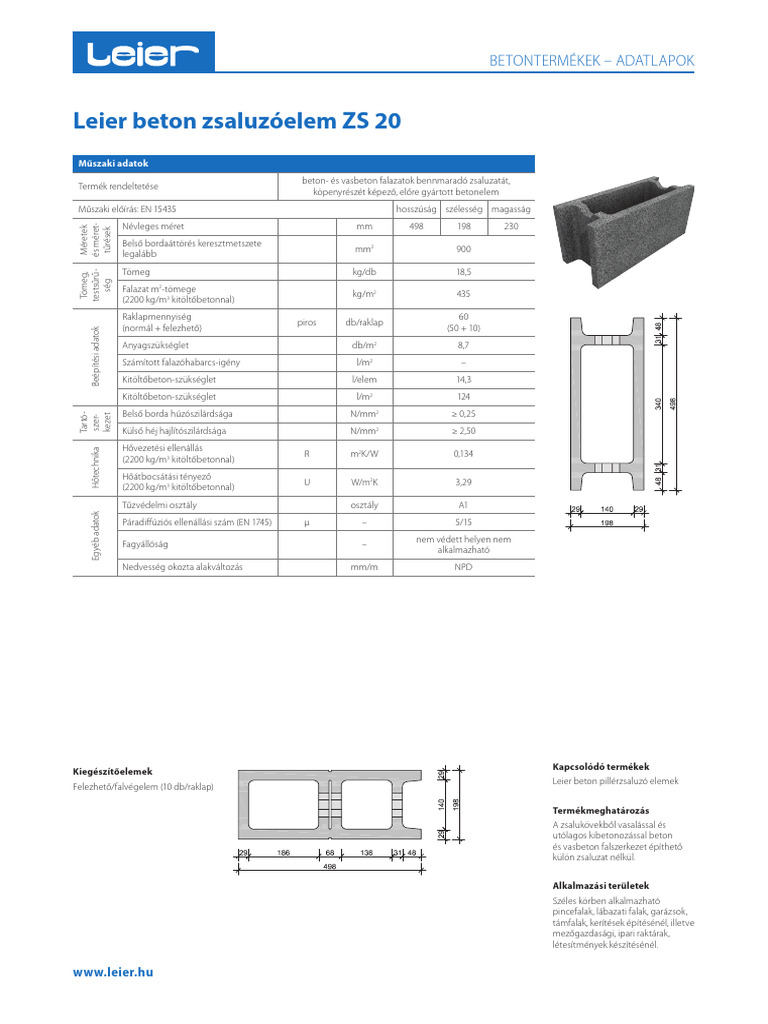 leier-beton-zsaluzoelem-zs-20-termekadatlap-632d6e027ad24 | PDF