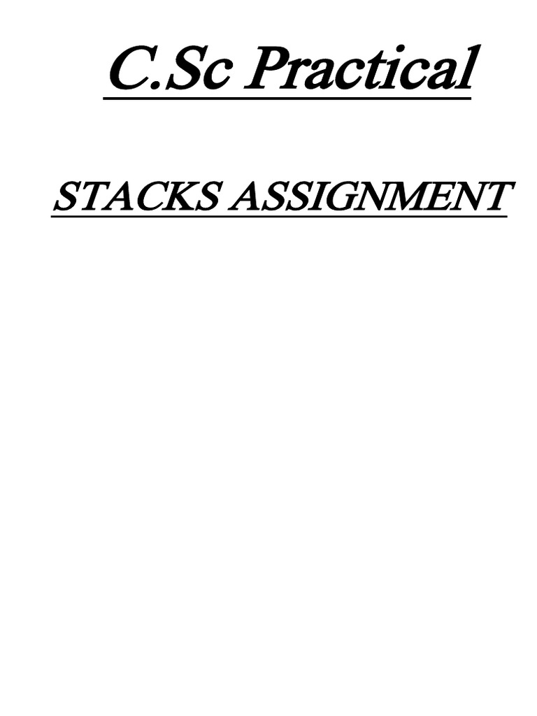Stacks (FINAL) | Download Free PDF | Algorithms And Data Structures | Formal Methods