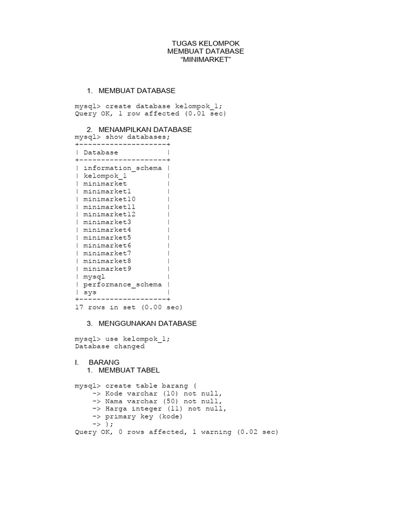 Kelompok 1 | PDF | Databases | Information Technology Management