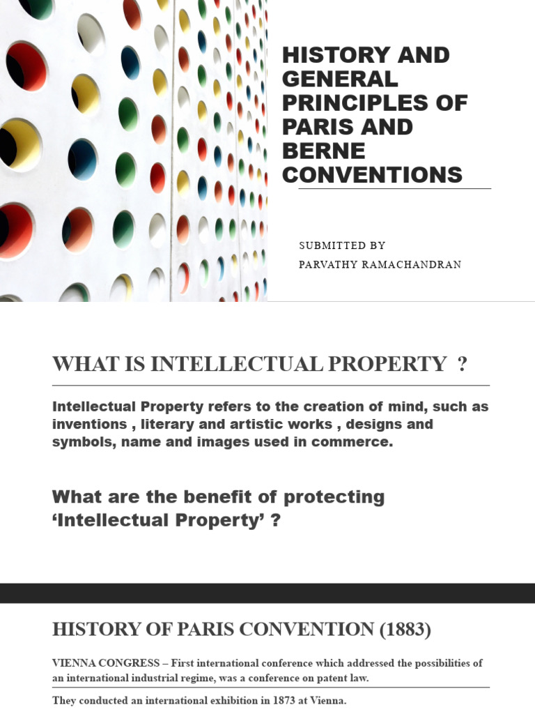 History of Paris and Berne Conventions | PDF | Patent | Patent Application