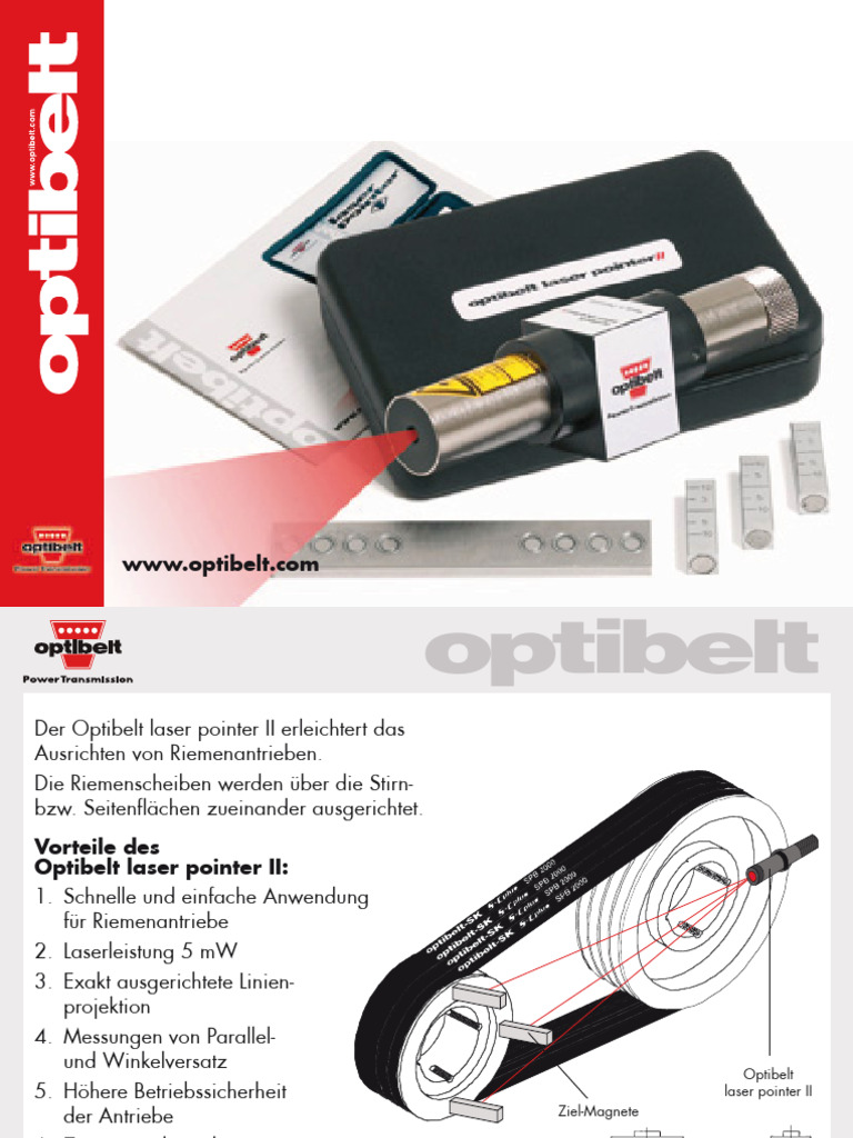 Optibelt Laser Pointer II Overview | PDF