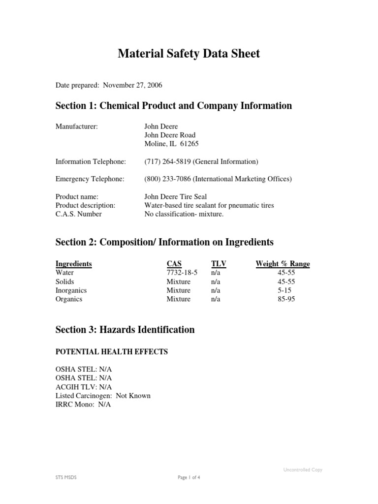 Ty26370 Msds | PDF | Firefighter | Water