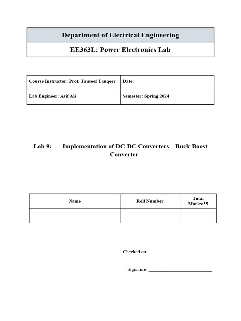 Lab 9 Power Electronics | PDF | Manufactured Goods | Electromagnetism