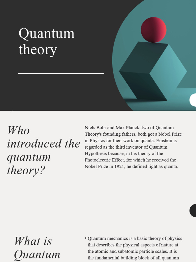 Quantum Theory | PDF | Quantum Mechanics | Physics