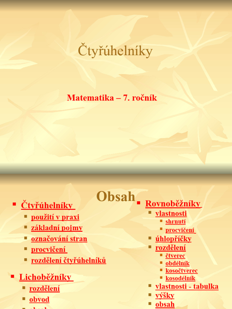 M IB Ctyruhelniky 7 Rocnik | PDF