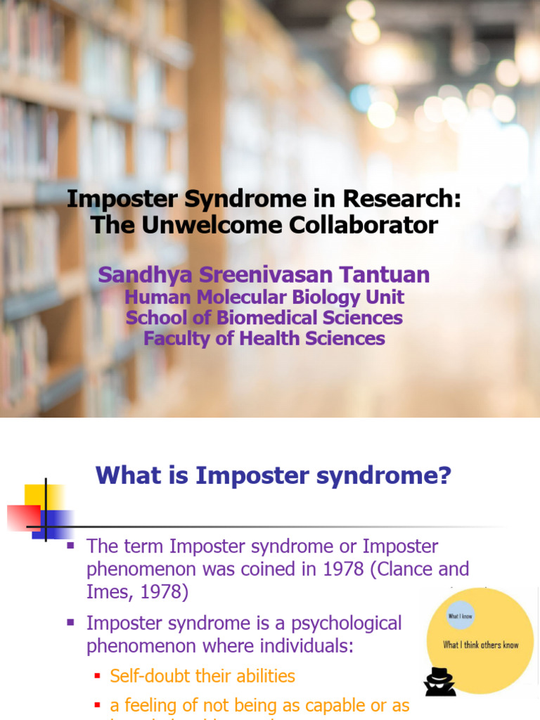 Symptoms of Imposter Syndrome | PDF | Psychology | Behavioural Sciences