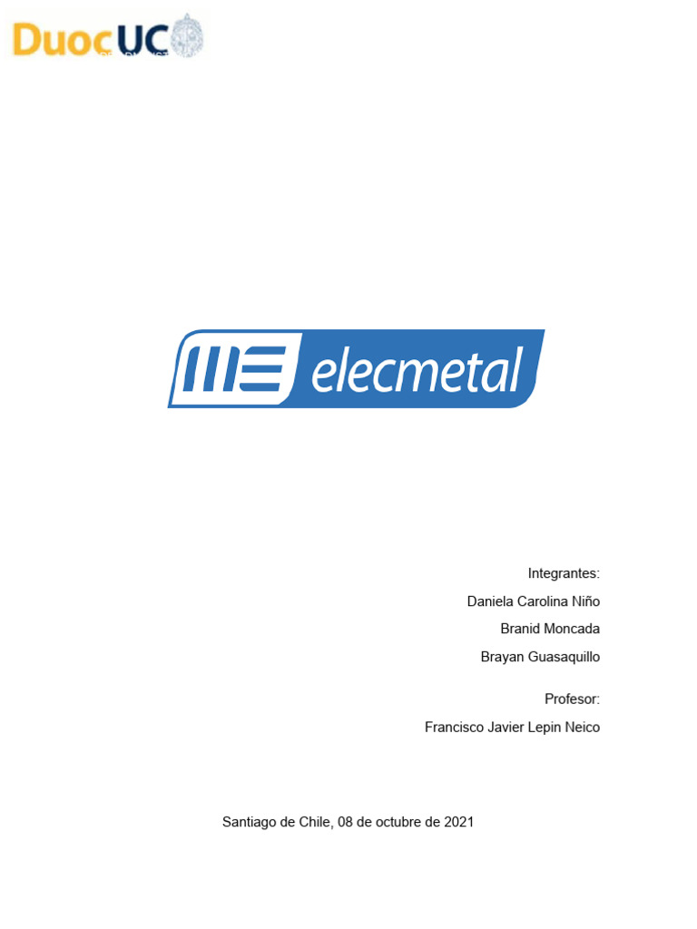 Trabajo Actualizado - Elecmetal | PDF | Minería | Chile