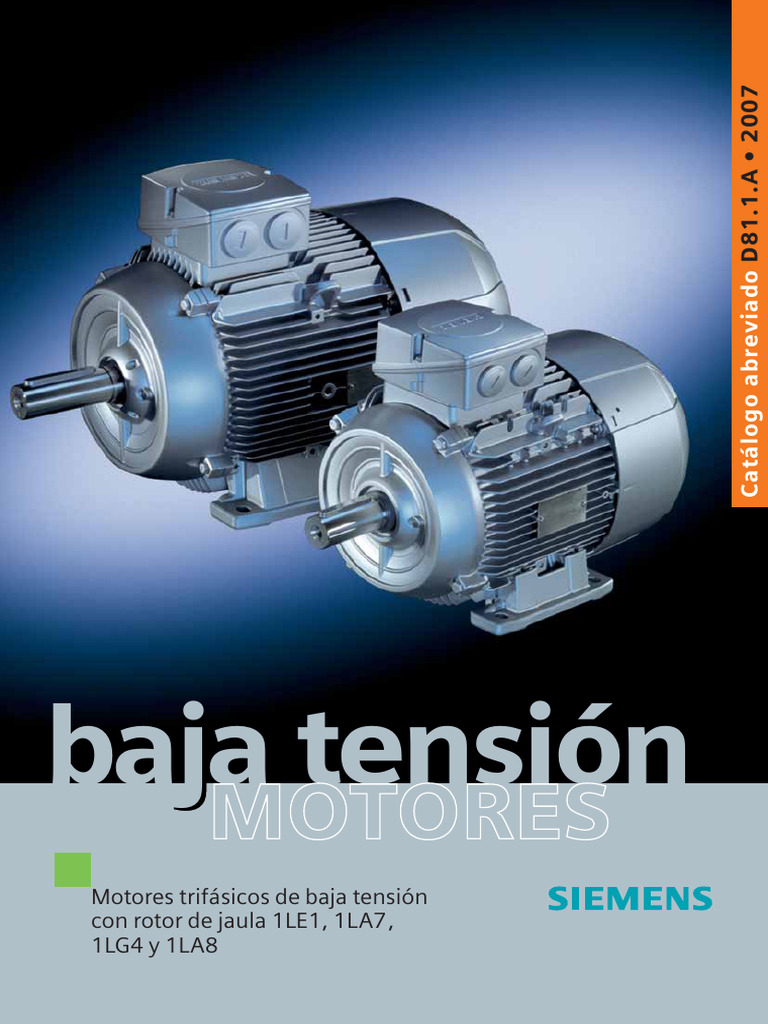 Catalogo Motores SIEMENS | PDF | Motores | Mitigación del cambio climático