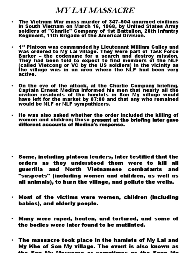 My Lai Massacre | PDF | Conflicts | Crime & Violence