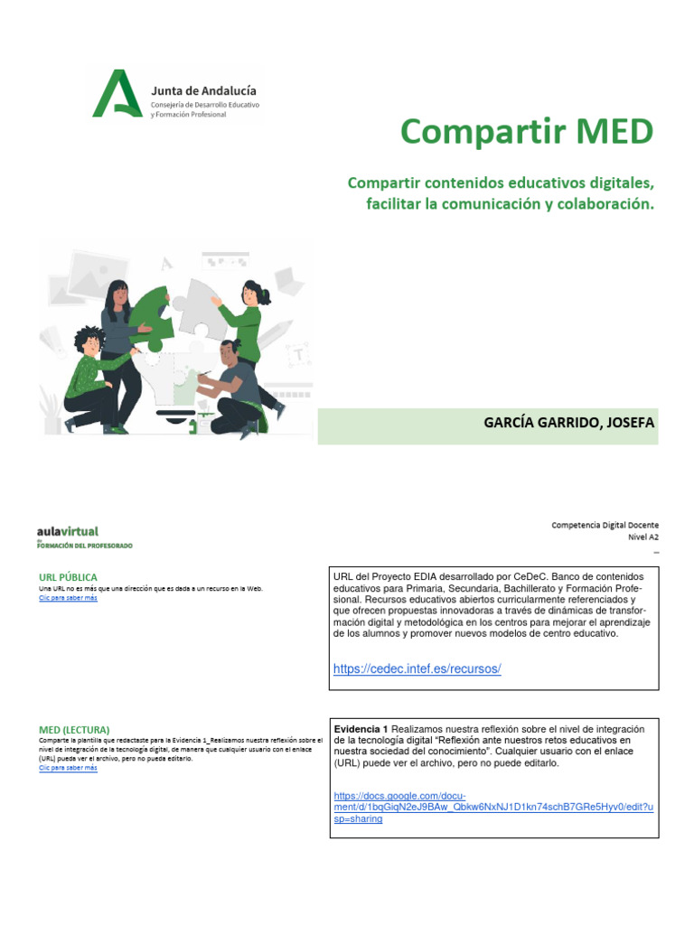 Evidencia 4. Plantilla Para Compartir Un MED.odt | PDF | Educación ...
