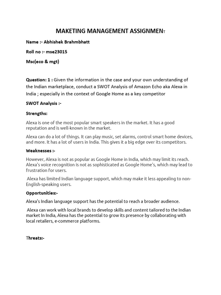 Maketing Management Assignment | PDF | Marketing | Mass Media