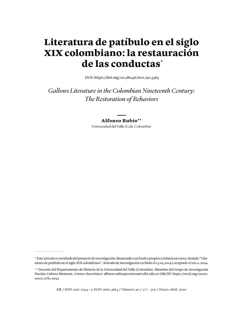 Literatura de Patíbulo en Colombia | PDF | Derecho penal | Castigos