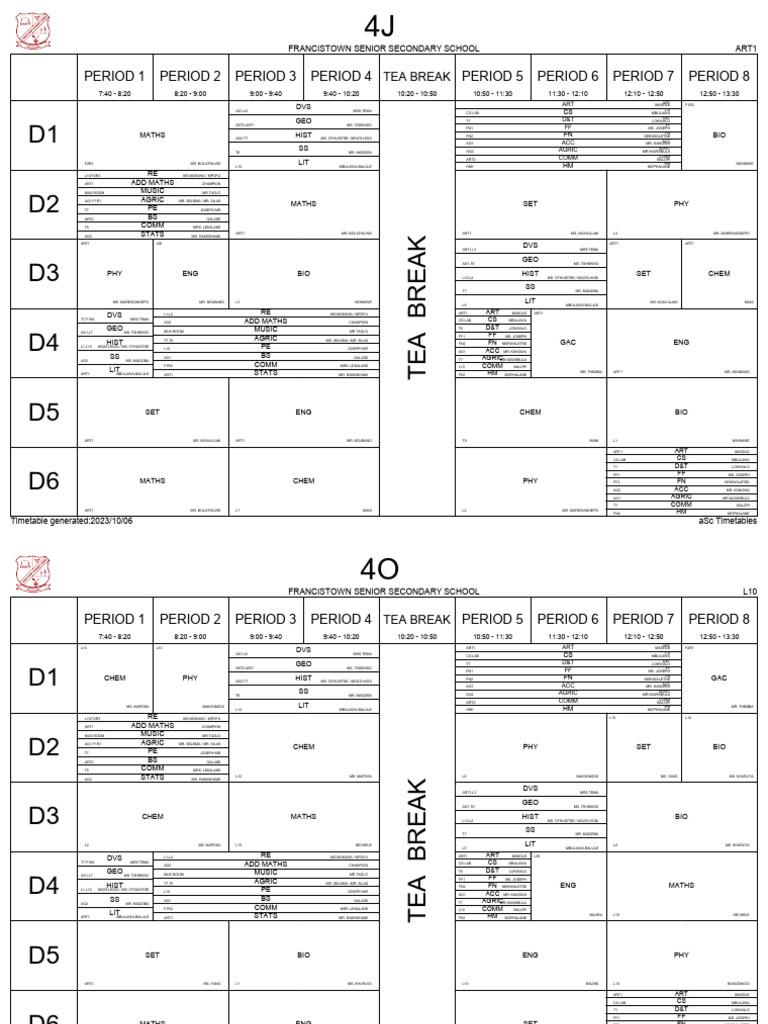 Updated Form 4s Only Bgcse Classes 2023 | PDF