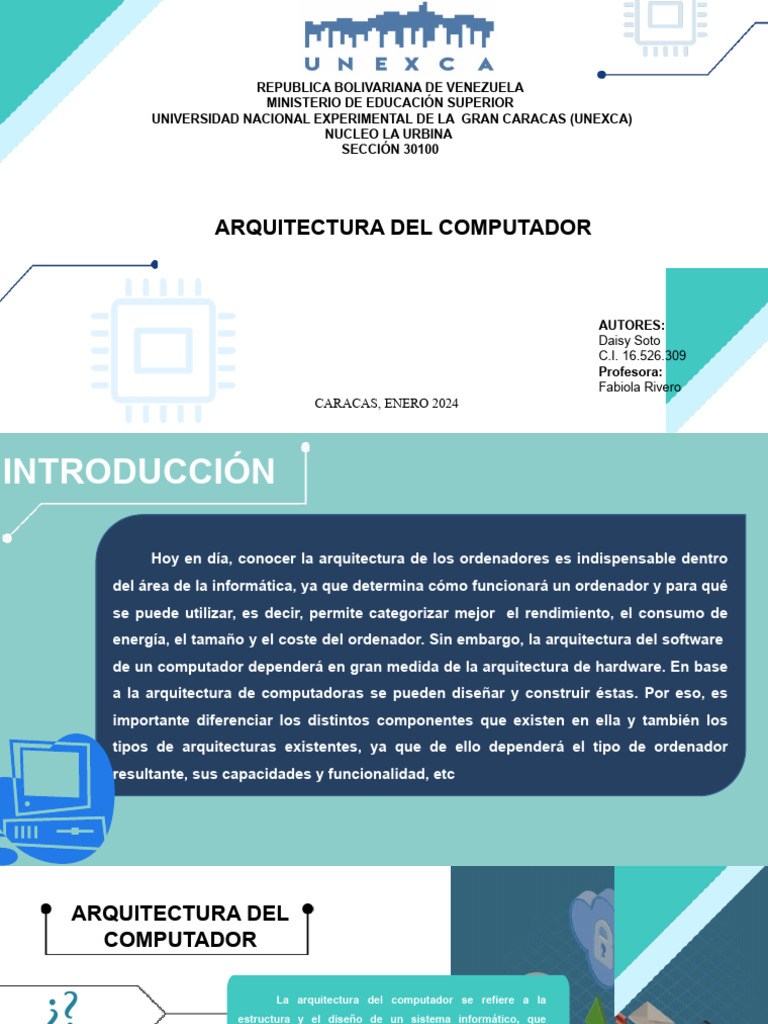 Arquitectura de La Computadora | PDF | Periférico | Hardware de la ...