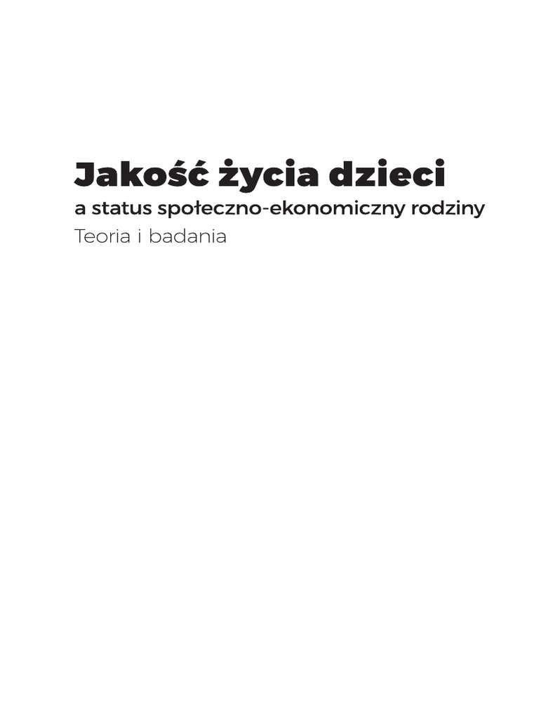 214 Petelewicz Jakosc Zycia Dzieci | PDF