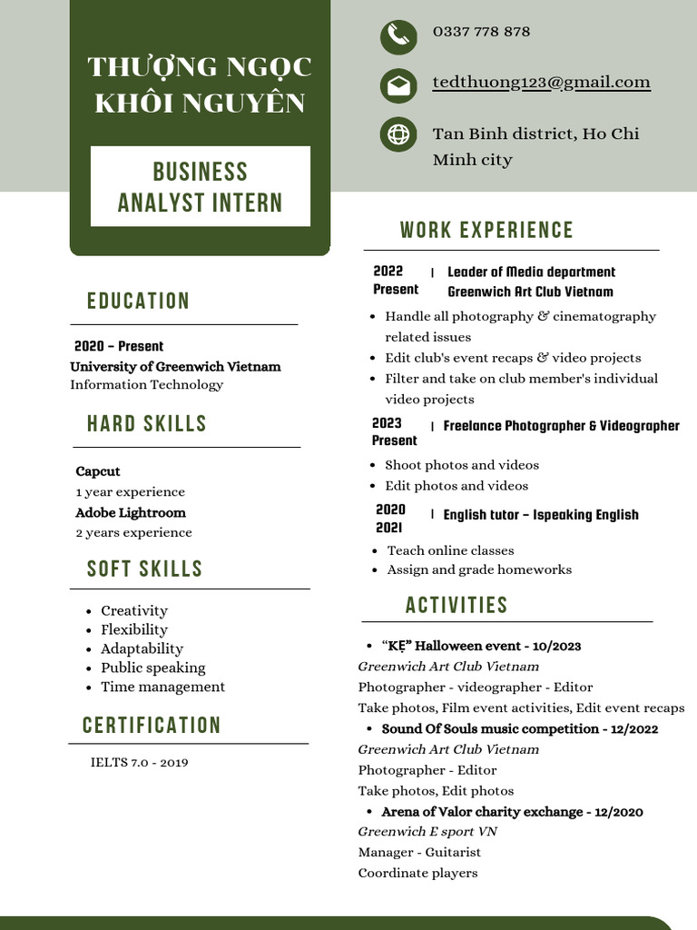 Patecan software - Business analyst intern - THƯỢNG NGỌC KHÔI NGUYÊN ...