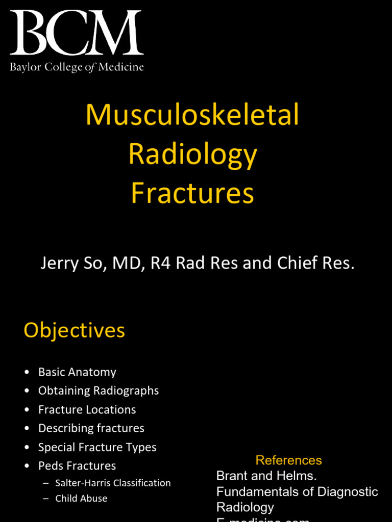 MSK Fractures - J So | PDF | Anatomical Terms Of Location ...
