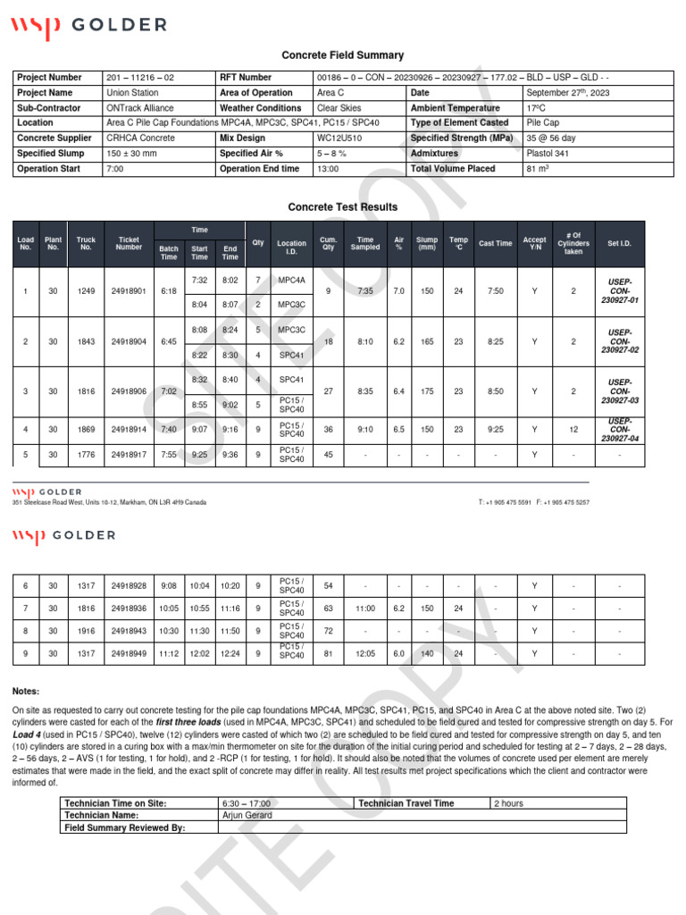 Pile Cap-MPC 4A, MPC3C, SPC41, PC15, SPC40 - Sept27,23 | PDF | Concrete ...