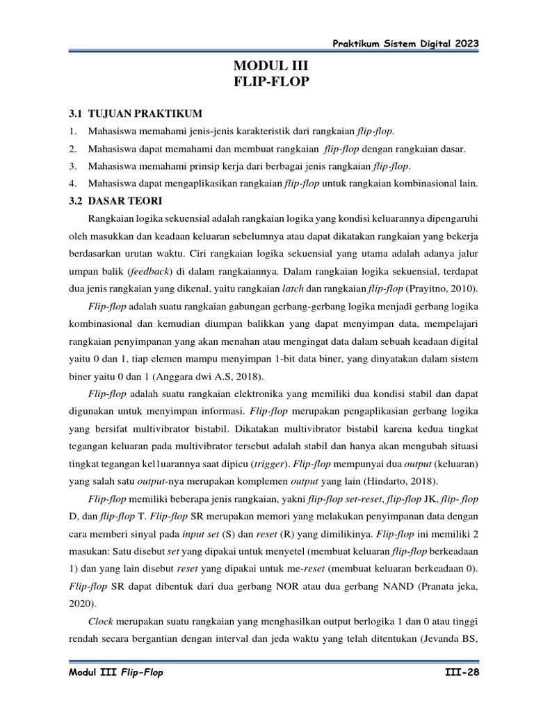 Laprak Modul 3 Flip-Flop | PDF