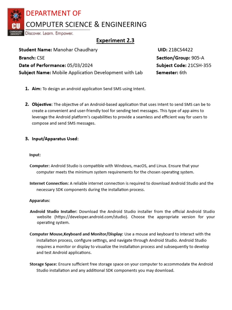 Murli - Mad 2.3 | Download Free PDF | Android (Operating System) | Installation (Computer Programs)