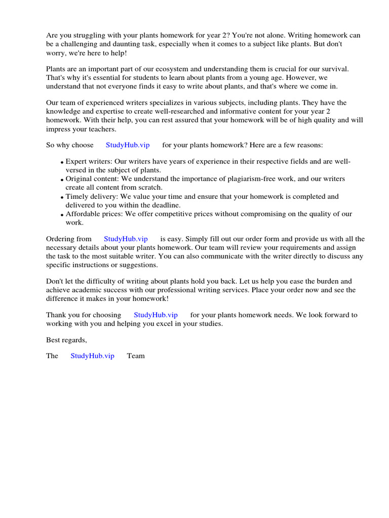 Plants Homework Year 2 | PDF | Flowers | Plants