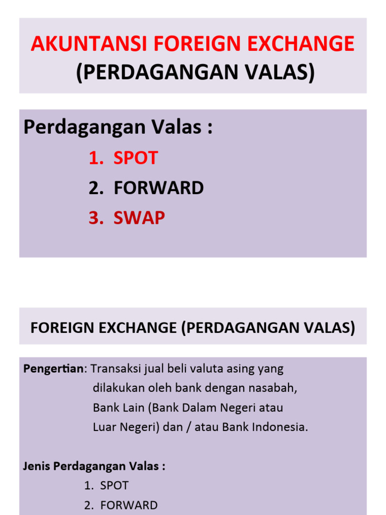 Akuntansi Transaksi Valas: SPOT & FORWARD | PDF