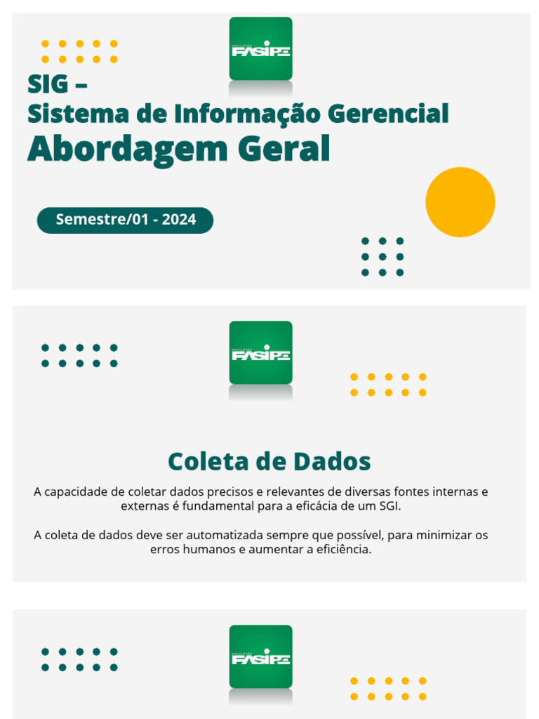 Conteúdo Básico - Sig - 2024 | PDF | Sistema de informação | Gestão de ...