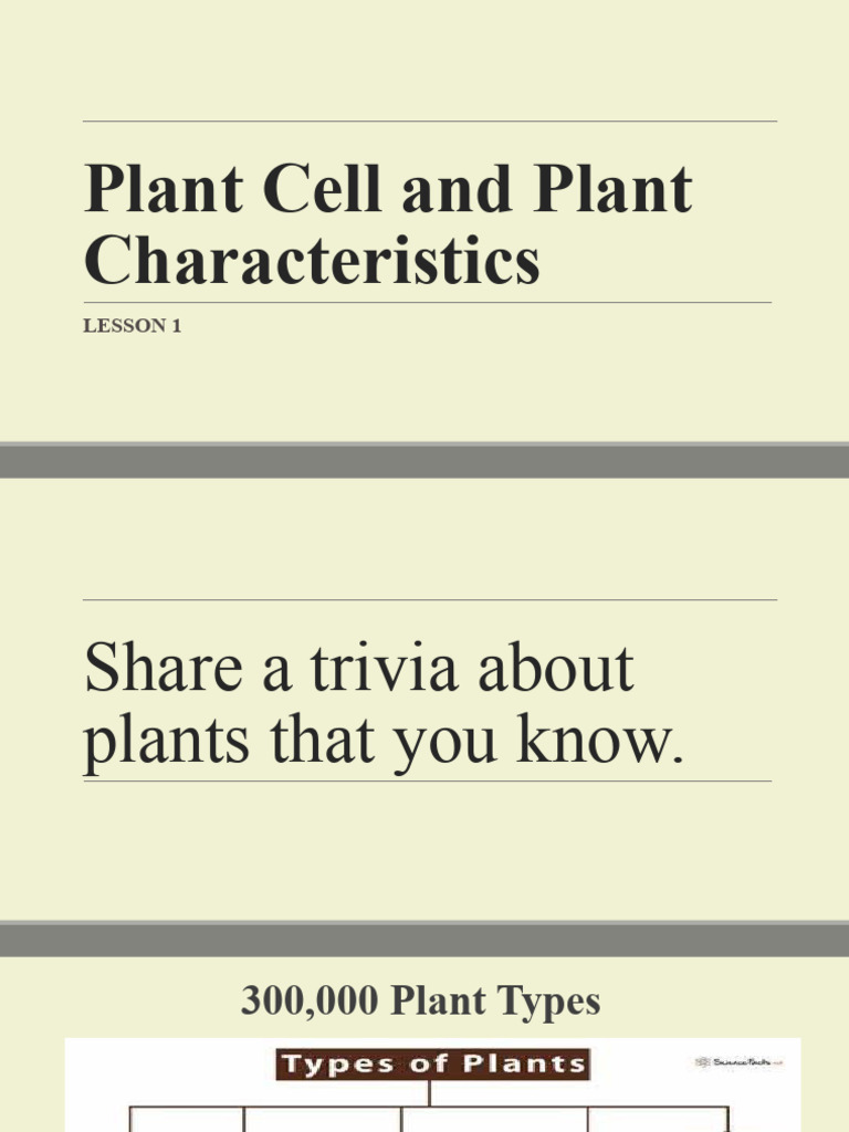 Plant Cell Characteristics and Adaptations | PDF | Plants | Botany