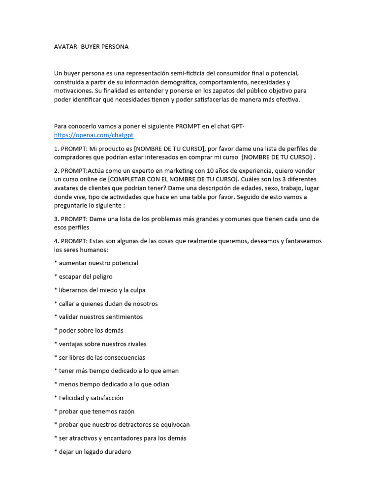 Prompt Chat GPT | PDF