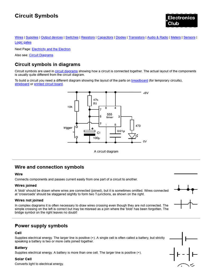 Understanding Circuit Symbols and Diagrams | PDF | Switch | Electronic ...