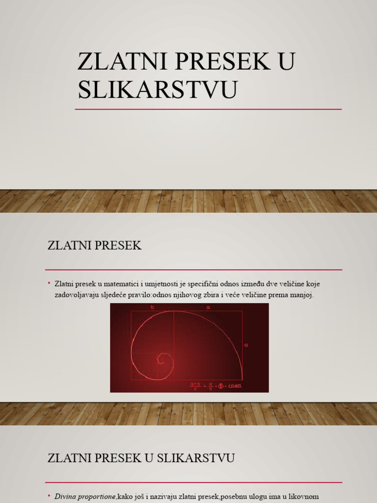 Zlatni Presek u Slikarstvu | PDF