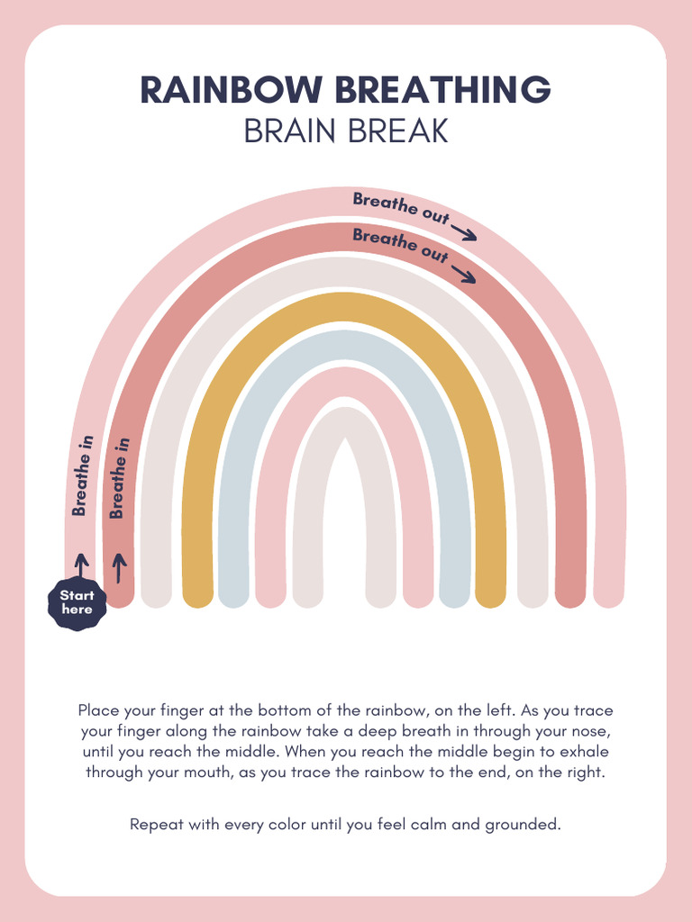Rainbow Breathing Brain Break Guide | PDF