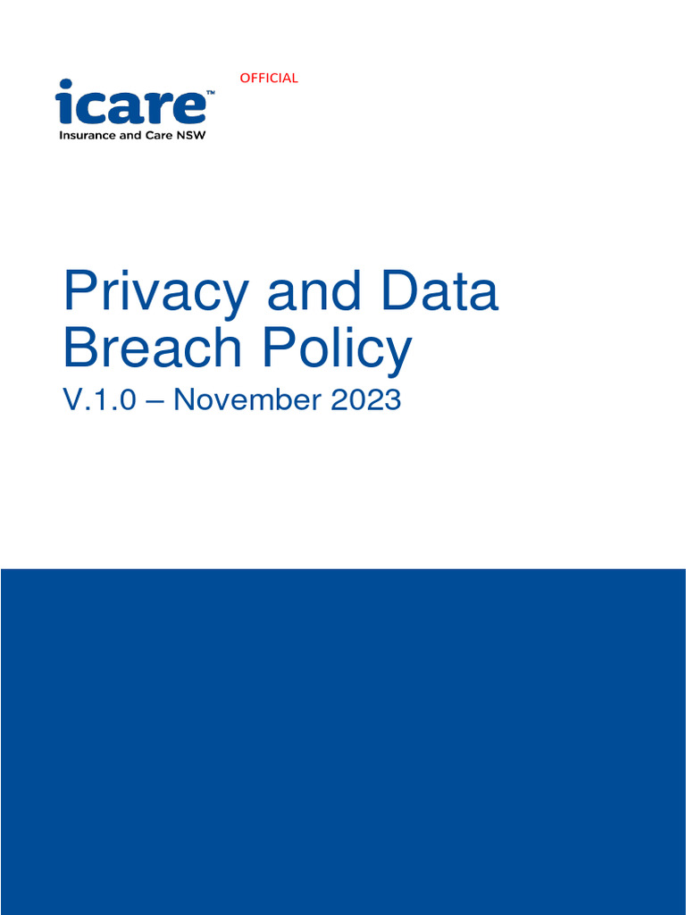 Privacy and Data Breach Policy Overview | PDF | Privacy | Breach Of ...