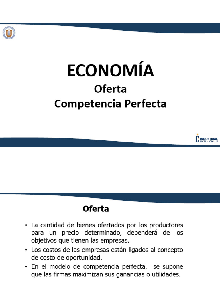 Clase 7 | PDF | Oferta (economía) | Competencia perfecta