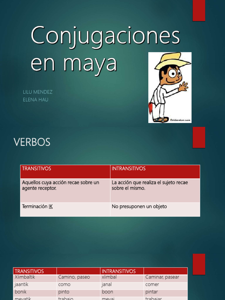 Conjugaciones en Maya 170207215242 | Descargar gratis PDF | Verbo ...
