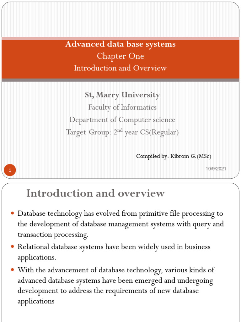 Advanced Database | Download Free PDF | Databases | Object (Computer Science)